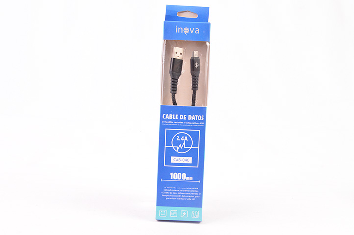 Cargadores y Cables: CABLE INOVA USB a MICRO USB o V8 2.4A (CAB-040) (HEY)