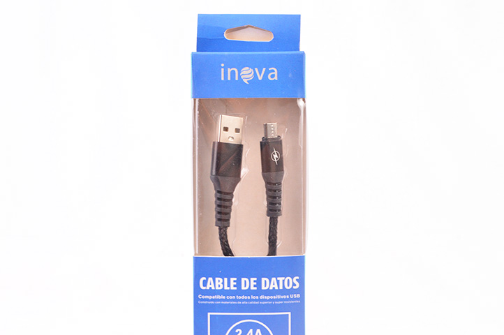 Cargadores y Cables: CABLE INOVA USB a MICRO USB o V8 2.4A (CAB-040) (HEY)