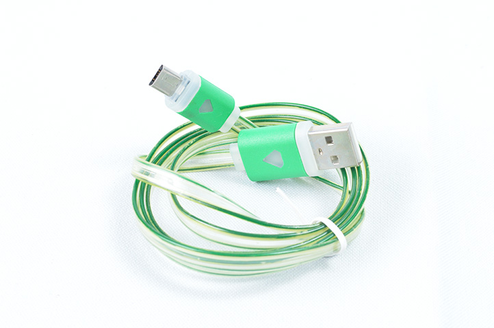 Cargadores y Cables: CABLE CARGADOR USB A MICRO USB TRANSPARENTE PLANO (CS)