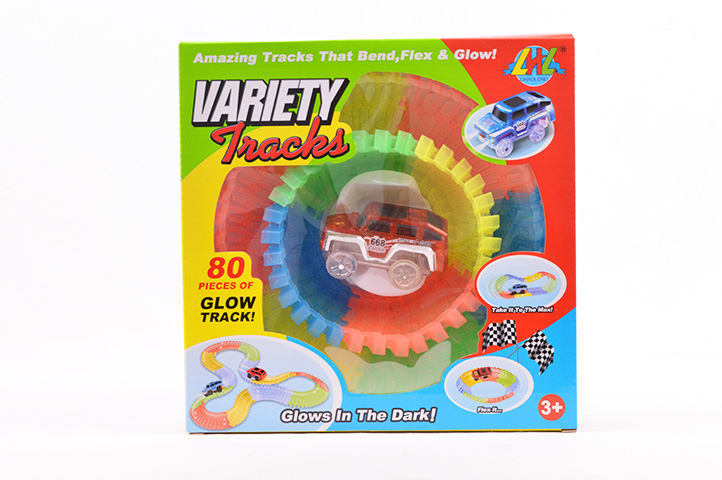 JUGUETES POR PRECIO: PISTA p/ARMAR c/AUTO -VARIETY TRACK- (1086) (LU)