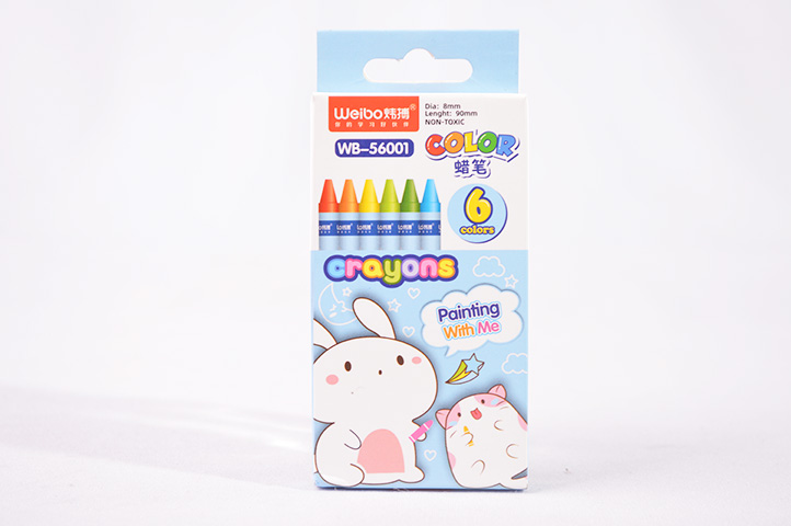 Lapices y Crayones: PACK 6 CRAYONES DE COLORES CORTOS WEIBO WB- 56001 ...
