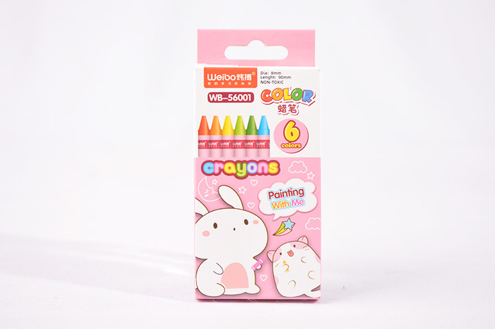 Lapices y Crayones: PACK 6 CRAYONES DE COLORES CORTOS WEIBO WB- 56001 ...