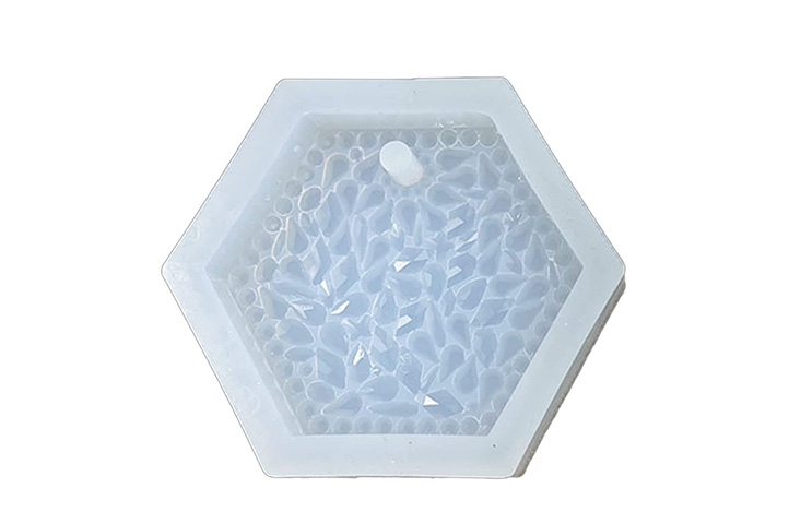 MOLDES DE SILICONA: MOLDE SILICONA p/RESINA LLAVERO HEXAGONAL TEXTURADO ...