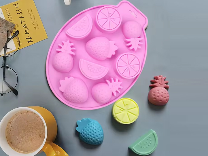 Moldes para bombones y waxmelts: MOLDE SILICONA 9 FRUTAS SURTIDAS (LIS)