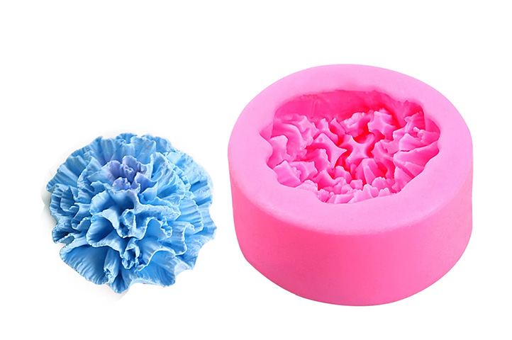 Molde silicona fondant o porcelana: MOLDE SILICONA CLAVEL 36T7 (CS2)