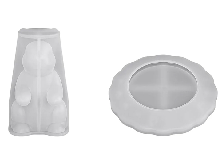 Moldes para yeso o concreto: MOLDE SILICONA p/CONEJO Y PLATO (4268) (CNA)