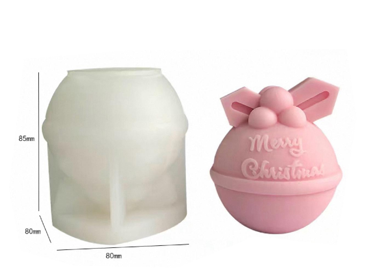 MOLDES DE SILICONA: MOLDE SILICONA ESFERA NAVIDAD MERRY CHRISTMAS ...