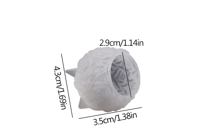 MOLDES DE SILICONA: MOLDE SILICONA ESFERA DE ROSAS N* 1 (10G15) (CS)