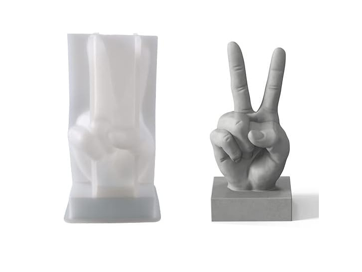 MOLDES DE SILICONA: MOLDE SILICONA MANO CON DEDOS V (BM4043) (N)