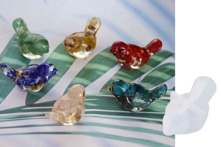 MOLDES DE SILICONA: MOLDE SILICONA MINI PAJARITO (1245) (DIS)