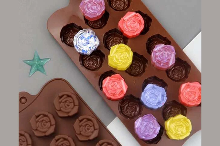 Moldes para bombones y waxmelts: MOLDE SILICONA p/15 BOMBONES PIMPOLLOS ...