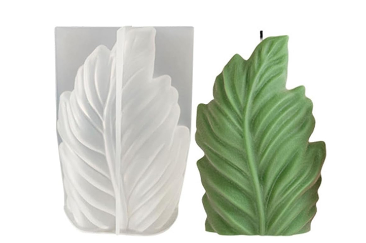 MOLDES DE SILICONA: MOLDE SILICONA p/VELA HOJA CORAL BM3489 (CNA)