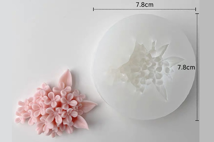 Moldes con flores y hojas: MOLDE SILICONA BLANCO RAMO DE FLORES CASIA ...