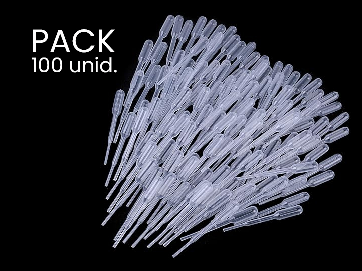 INSUMOS: PACK 100 PIPETAS GRADUADAS PASTEUR 3ml (N)
