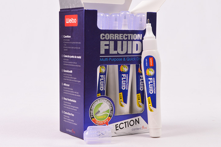 LIBRERIA: CORRECTOR LIQUIDO 9ml -WEIBO- 24A5 (CSN)