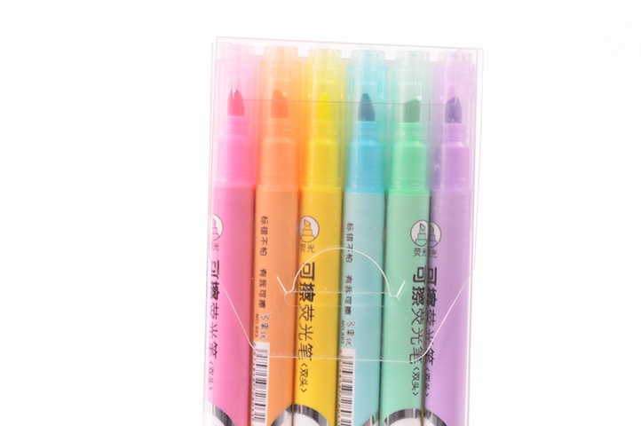 Marcadores y fibras: PACK 6 RESALTADORES BORRABLES DOBLE (23530) (CLI)