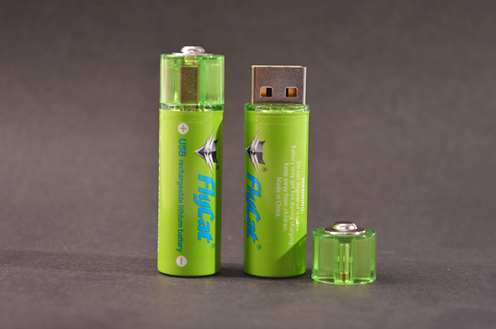 ELECTRONICA: PACK 2 PILAS FLYCAT AA 1.5V RECARGABLE USB (0055) (CS2)