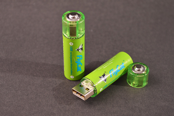 ELECTRONICA: PACK 2 PILAS FLYCAT AA 1.5V RECARGABLE USB (0055) (CS2)
