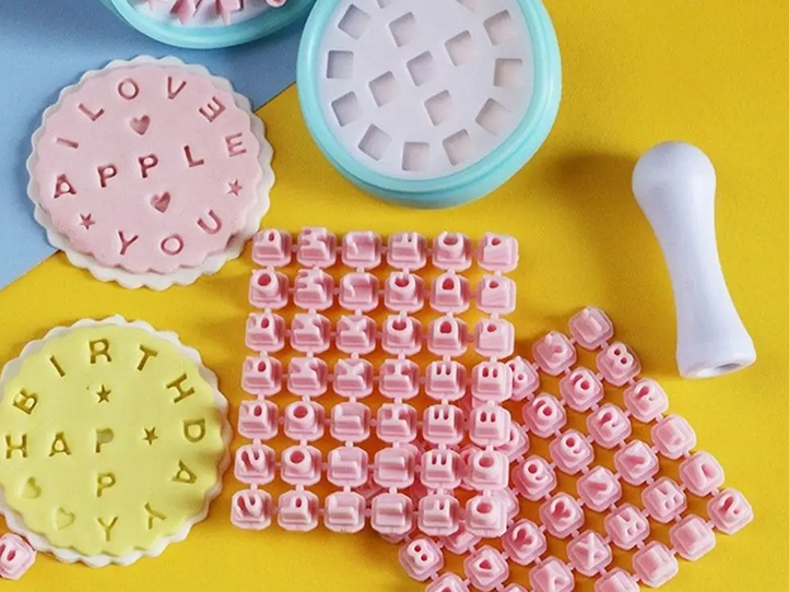Cortantes de reposteria: SELLO p/LETRAS NUMEROS SIMBOLOS c/MANGO Y BASE ...