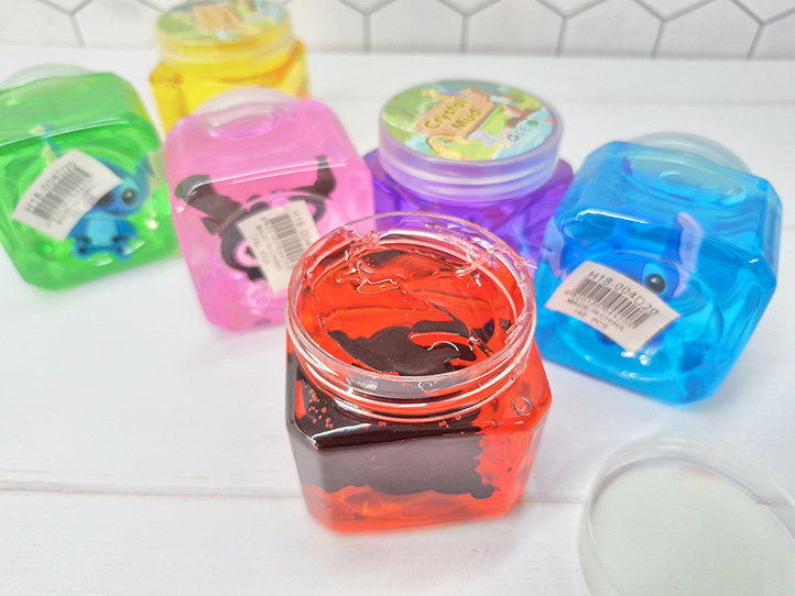 JUGUETES POR TEMA: SLIME EN POTE PLASTICO CUADRADO PERSONAJES CRYSTAL ...