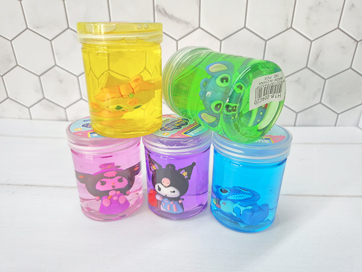 JUGUETES POR TEMA: SLIME EN POTE PLASTICO REDONDO PERSONAJES CRYSTAL ...