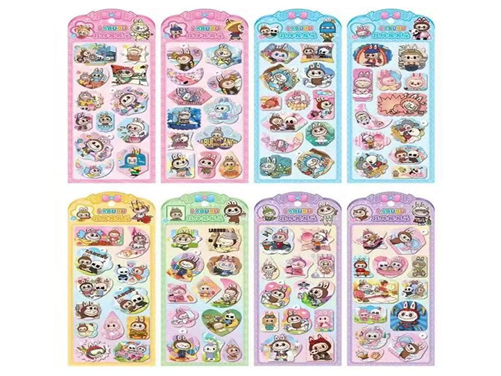 Stickers: PLANCHA STICKERS 3D c/AGUA LABUBU YKA-2 (CSN)