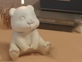 Moldes con ositos: MOLDE SILICONA VELA OSITO c/ LENGUA AFUERA (011R5) (CS2)